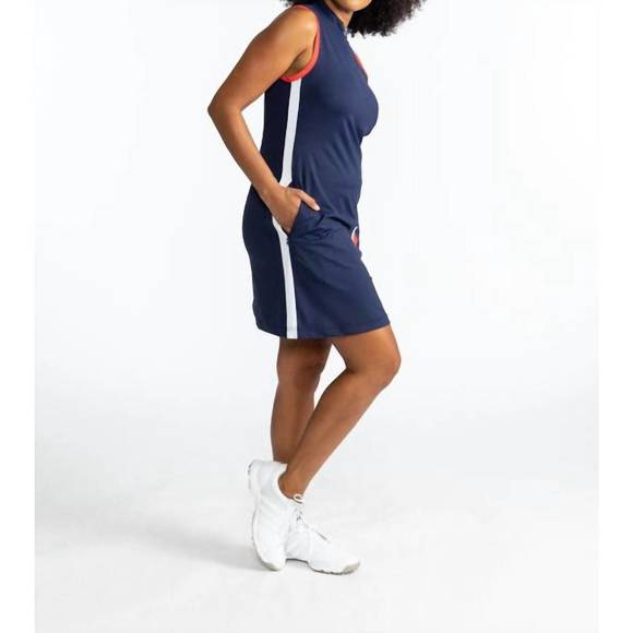 Kinona | Dresses | New Kinona Flagstick Sleeveless Golf Dress In Navy ...